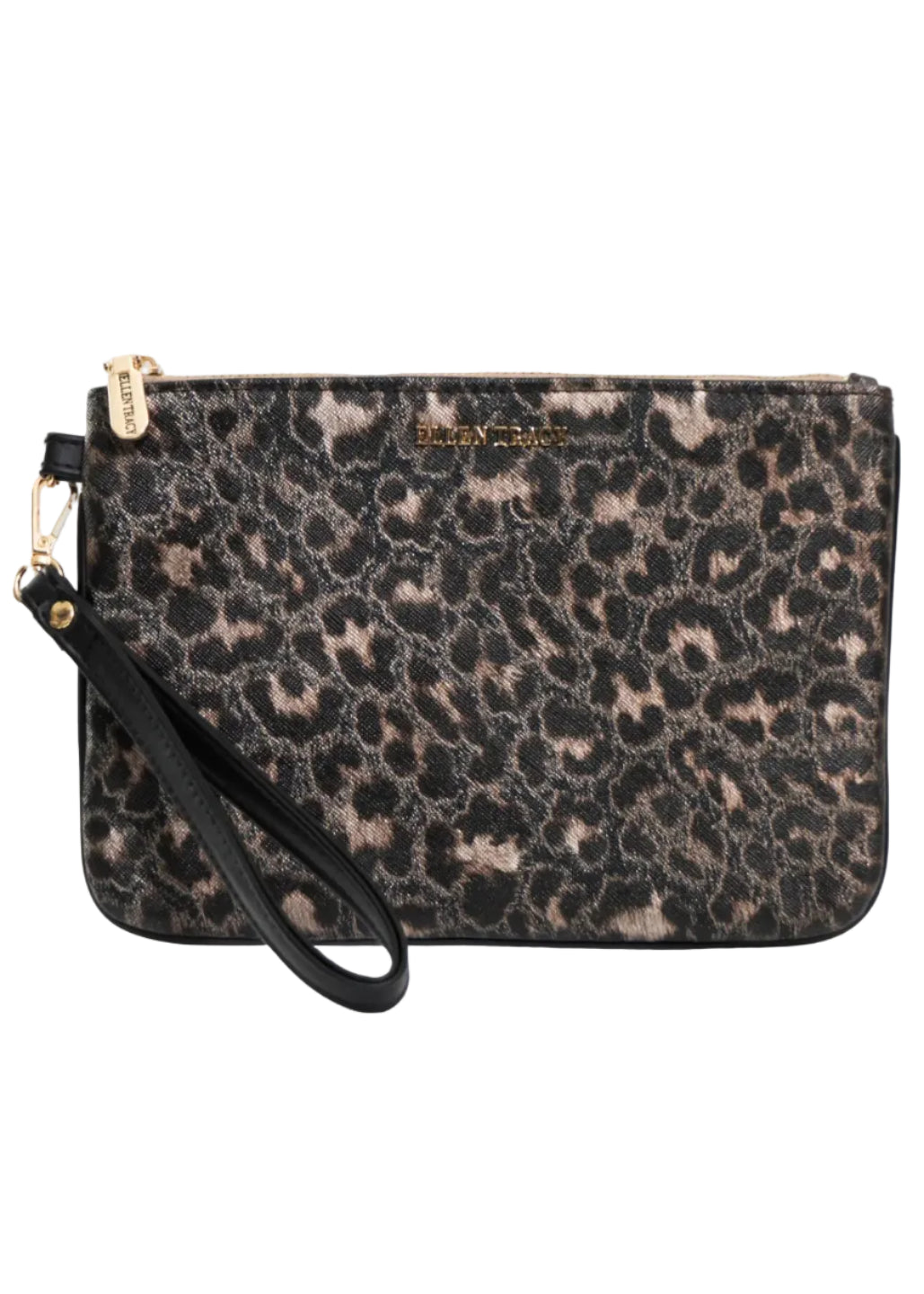 Ellen Tracy Metallic Leopard Faux Leather Print Wristlet – Magid NYC