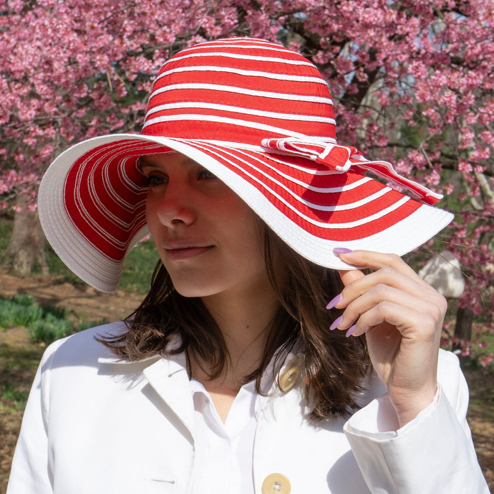 Magid Striped Cotton Foldable Floppy Hat – Magid NYC