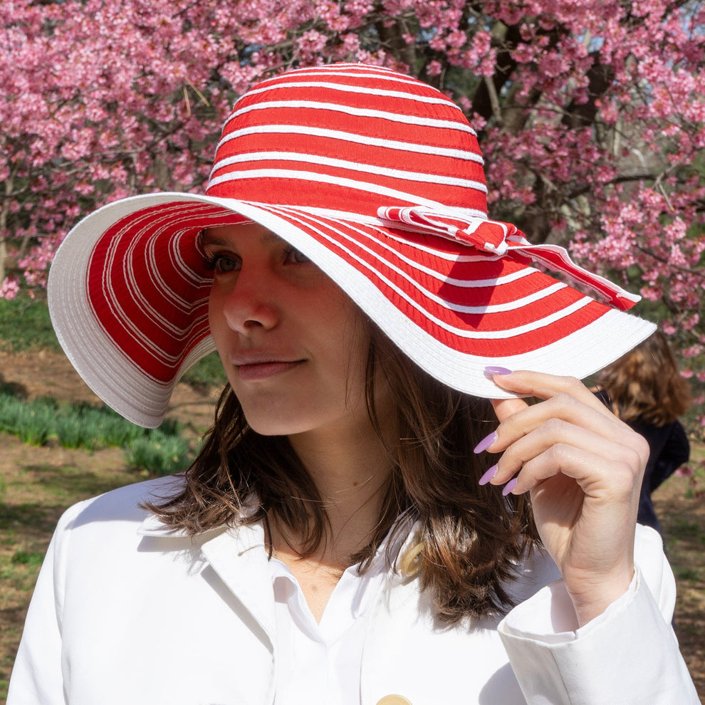 Magid Striped Cotton Foldable Floppy Hat – Magid NYC