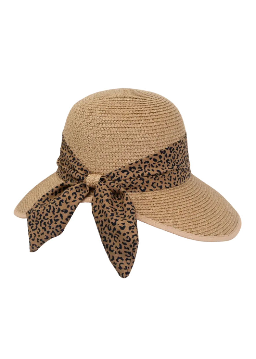 Magid Straw Leopard Print Ribbon Garden Hat – Magid NYC